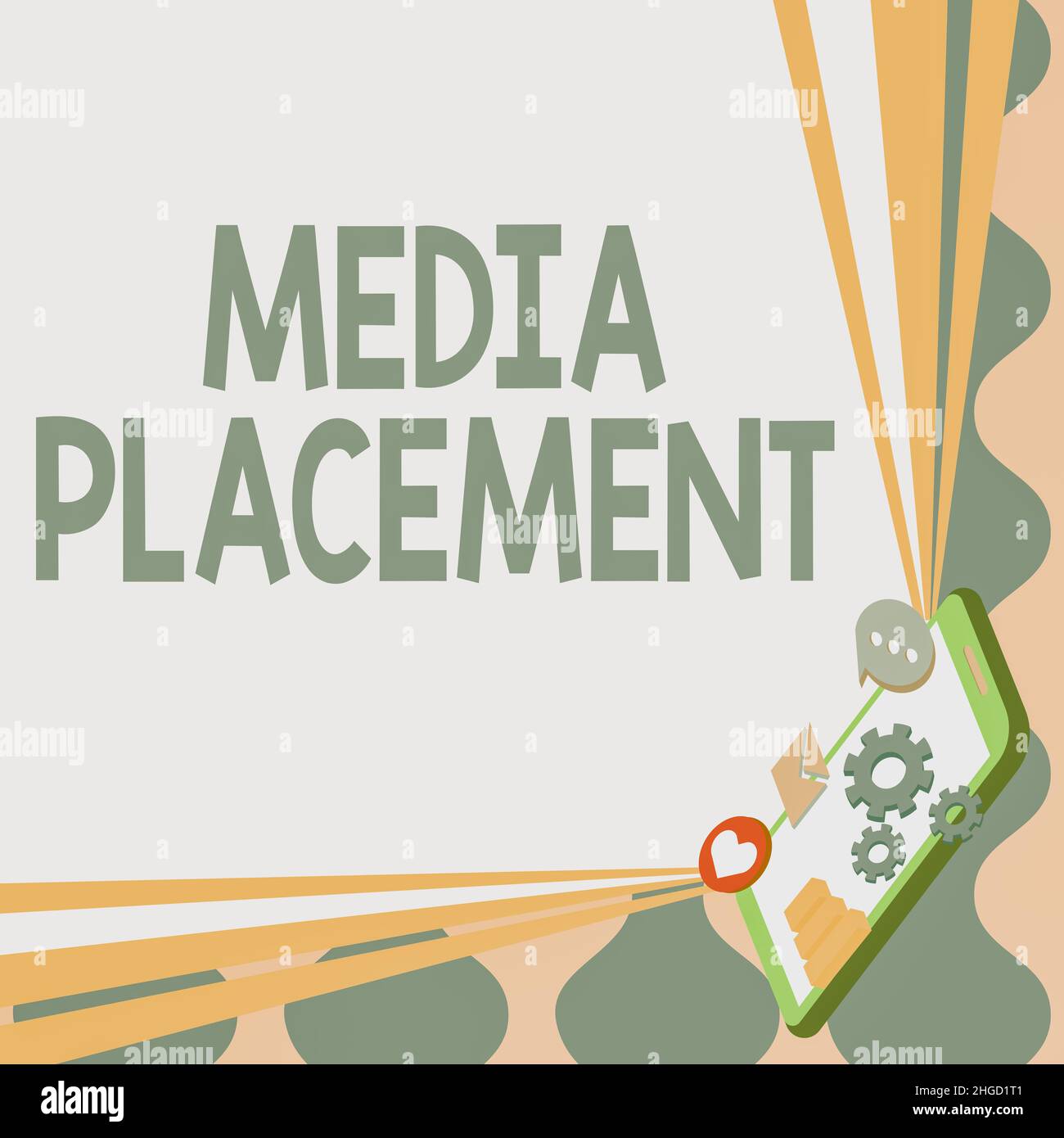 Inspiration showing sign Media Placement. Word Written on the method of ...