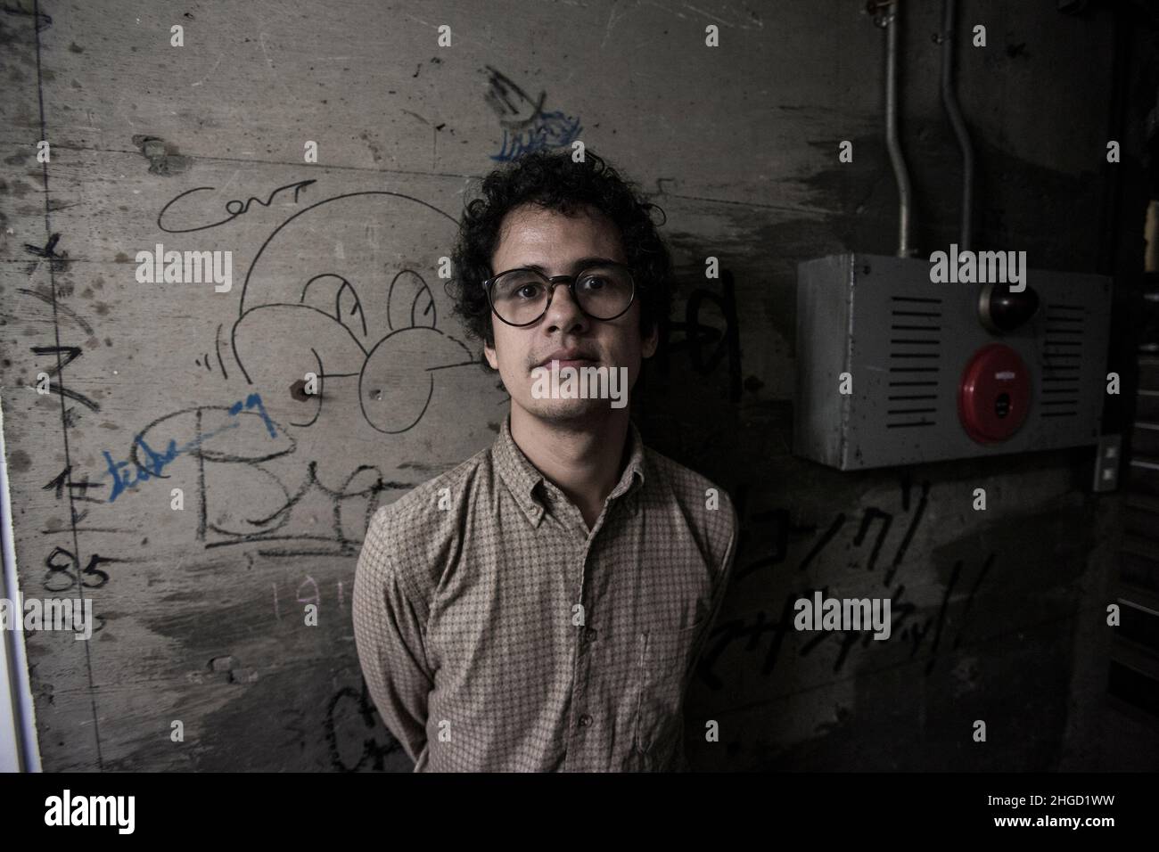 Omar Rodríguez Lopez poses for a portrait in Tokyo, Japan Stock Photo ...