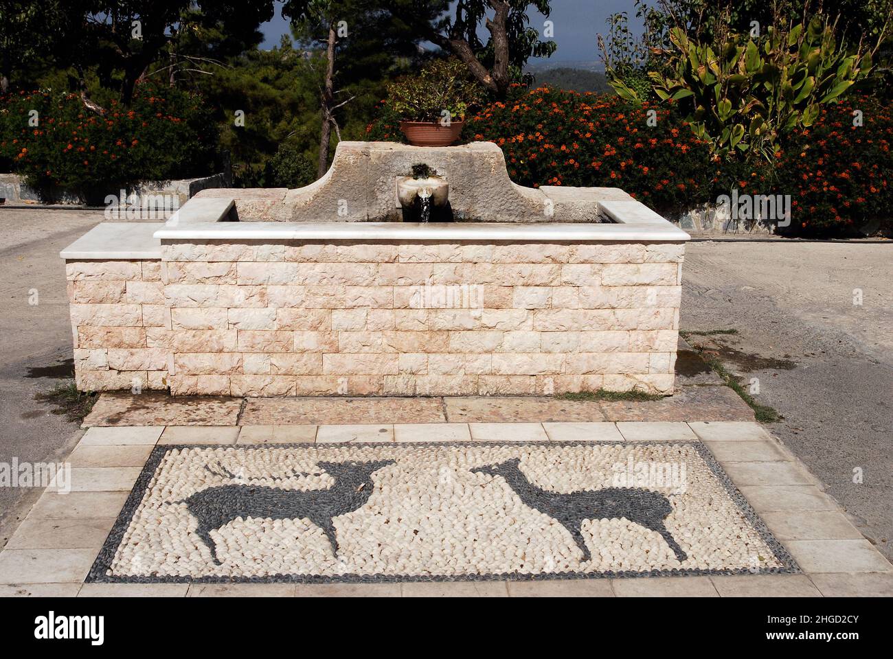 Greece Rhodes island Eleousa village and St Nicholas Foundouklis ...
