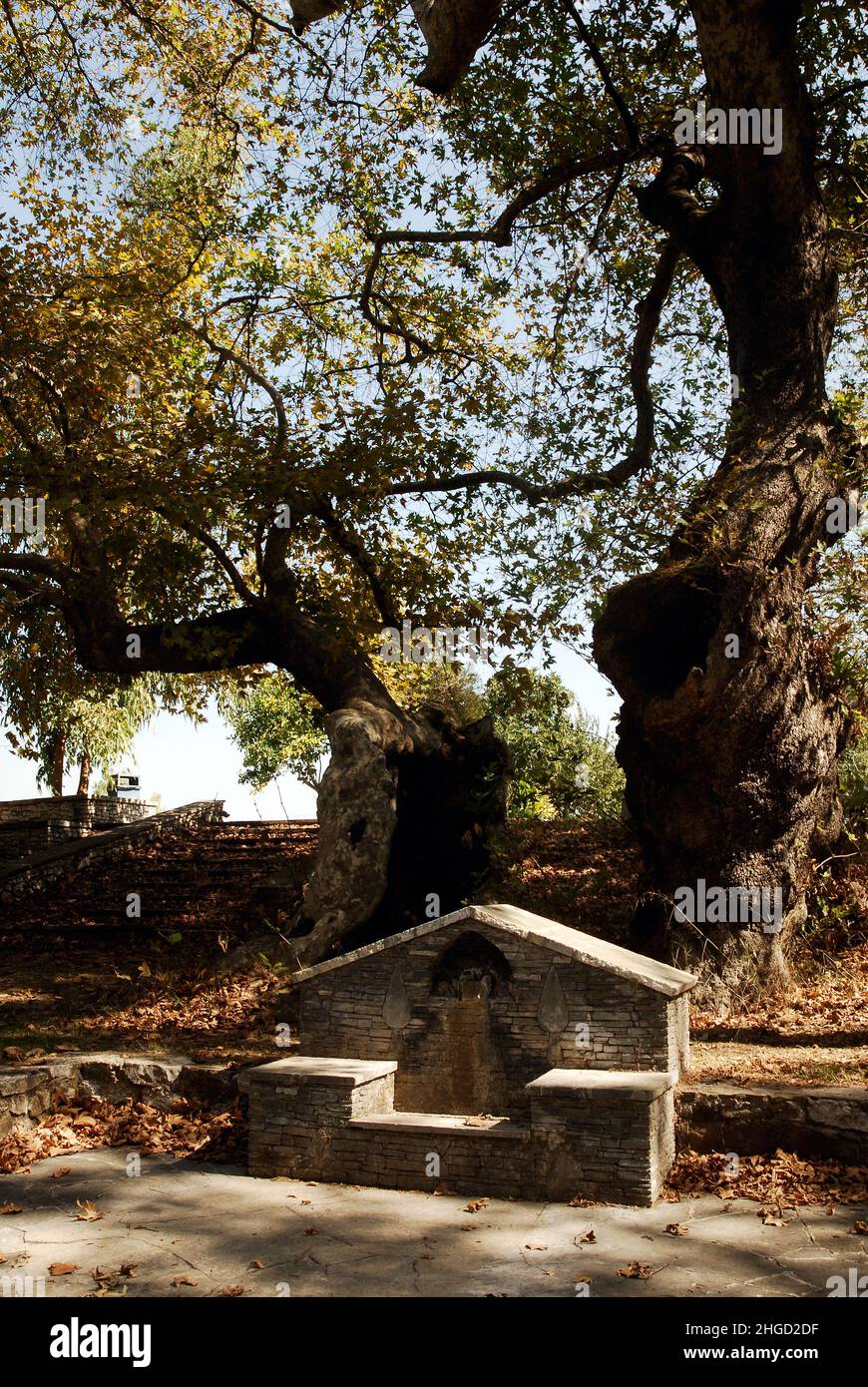 Greece Rhodes island Eleousa village and St Nicholas Foundouklis ...