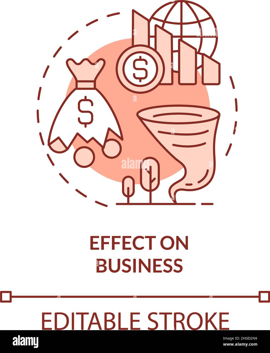 Effect on business red concept icon Stock Vector Image & Art - Alamy