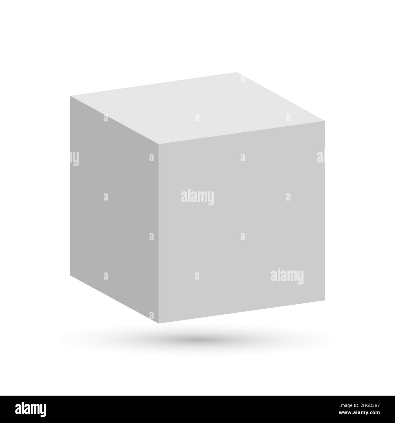 White vector cube. Vector illustration isolated on white background ...