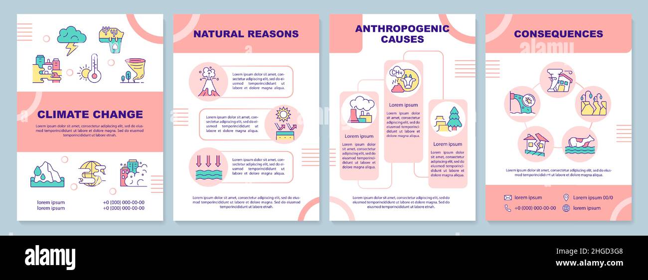 Climate change brochure template Stock Vector Image & Art - Alamy