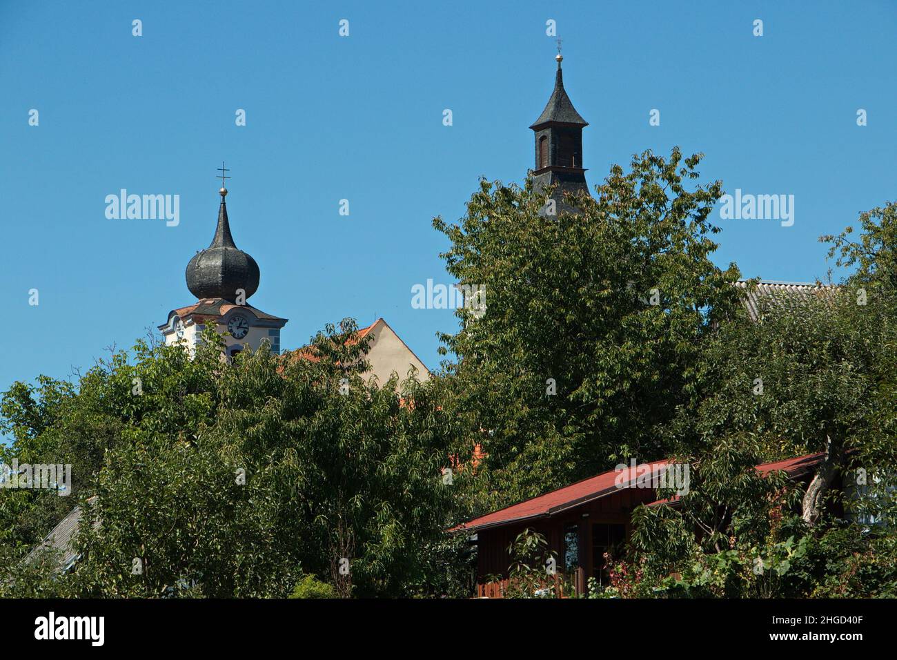 Church of the Nativity of the Virgin Mary in the village Velhartice in ...