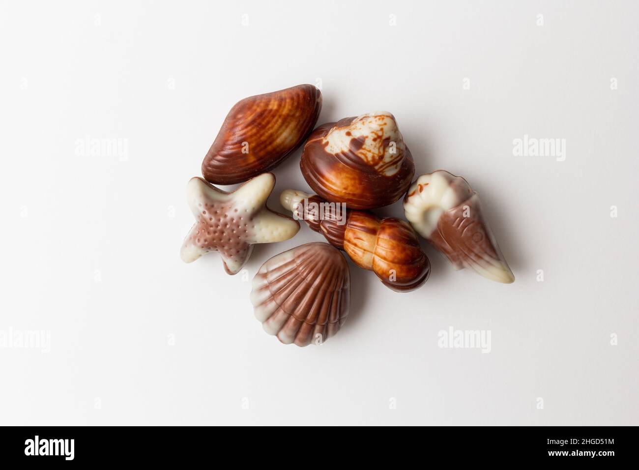 Belgian chocolate seashells hi-res stock photography and images - Alamy
