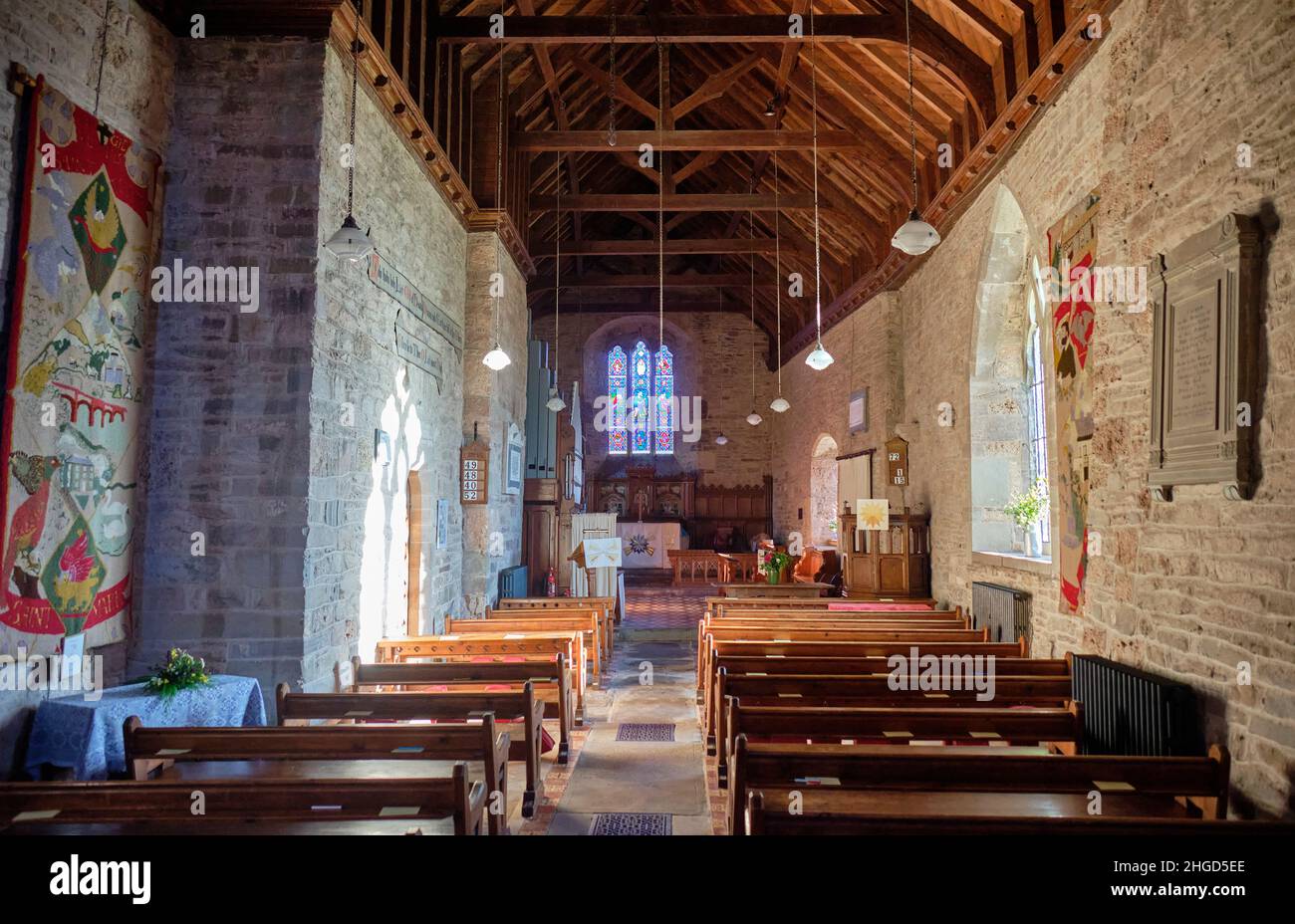 Inside St Andrew's Church, Bredwardine, Herefordshire Stock Photo - Alamy
