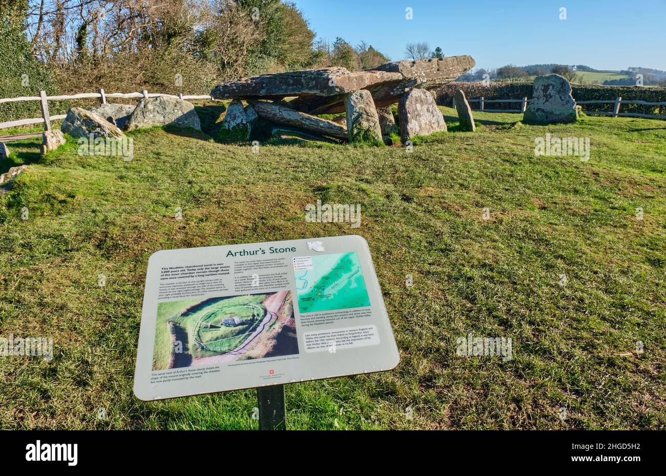 Arthur's Stone near Dorstone, Golden Valley, Herefordshire Stock Photo ...