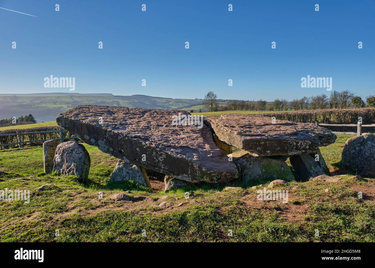 Arthur's Stone near Dorstone, Golden Valley, Herefordshire Stock Photo ...