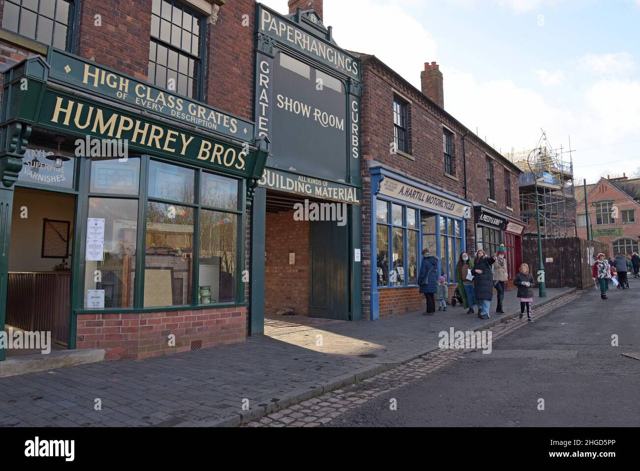 Visitors browsing the recreation of an Edwardian street at the Black ...