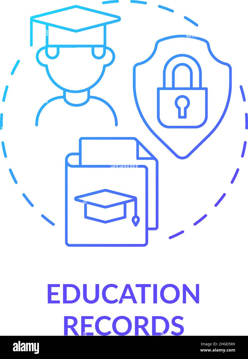 Education records blue gradient concept icon Stock Vector Image & Art ... Education records blue gradient concept icon Stock Vector Image & Art ...