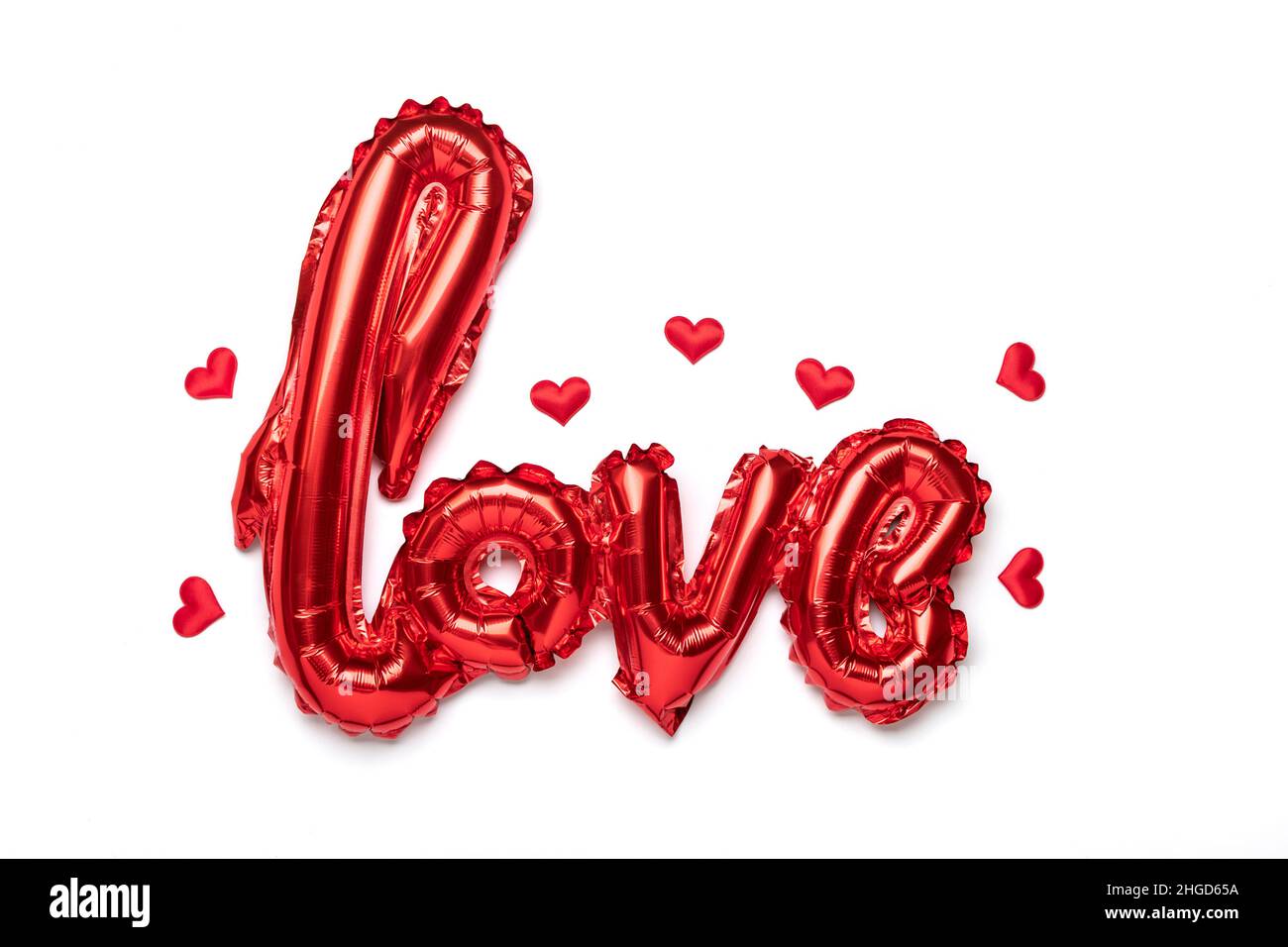 Flat love text balloon Cut Out Stock Images & Pictures - Alamy