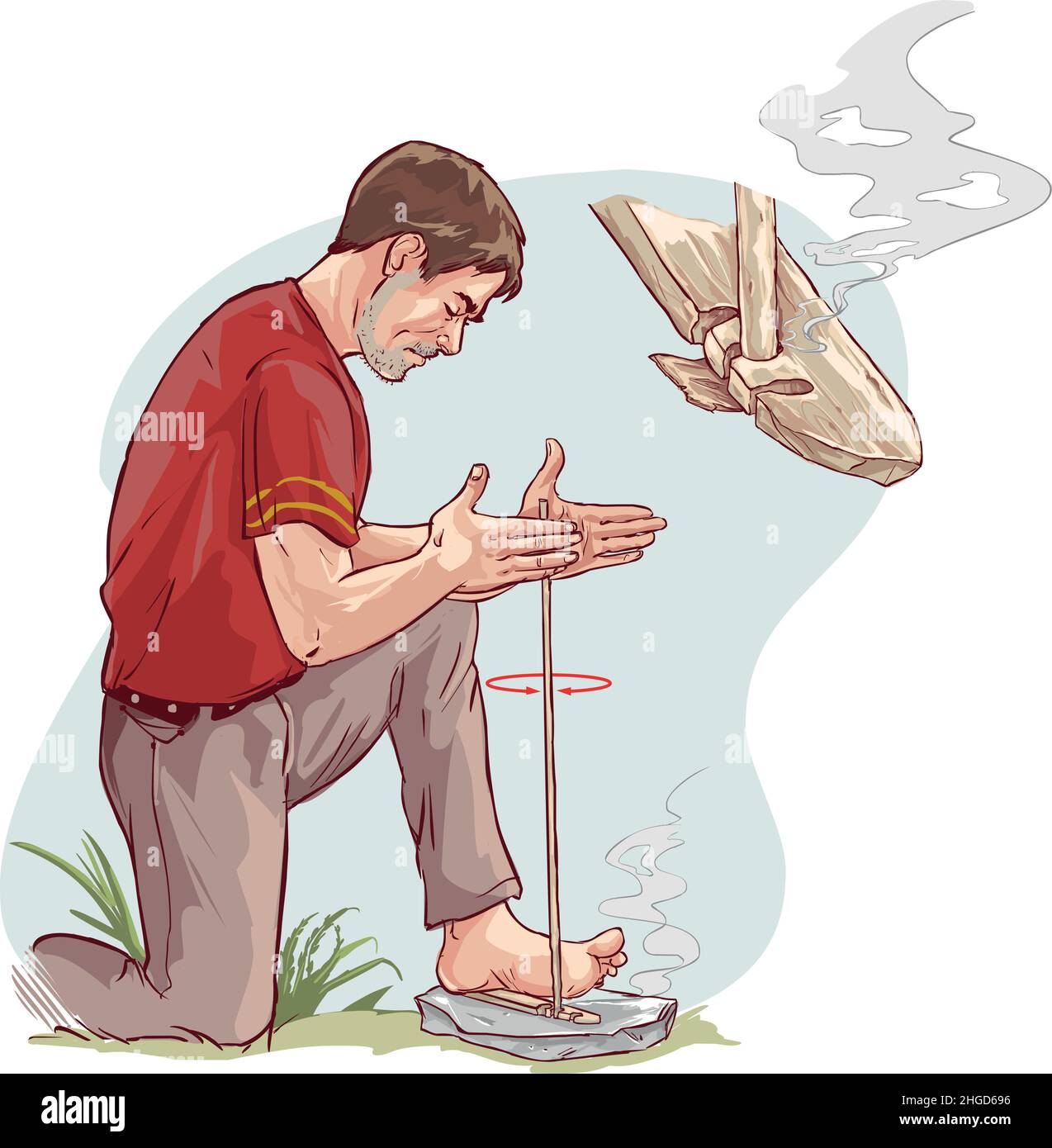fire making methods vector illustration Stock Vector Image & Art - Alamy