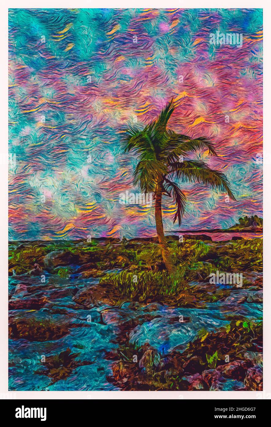 Nature Impressionism Painting Van Gogh Style Stock Photo - Alamy