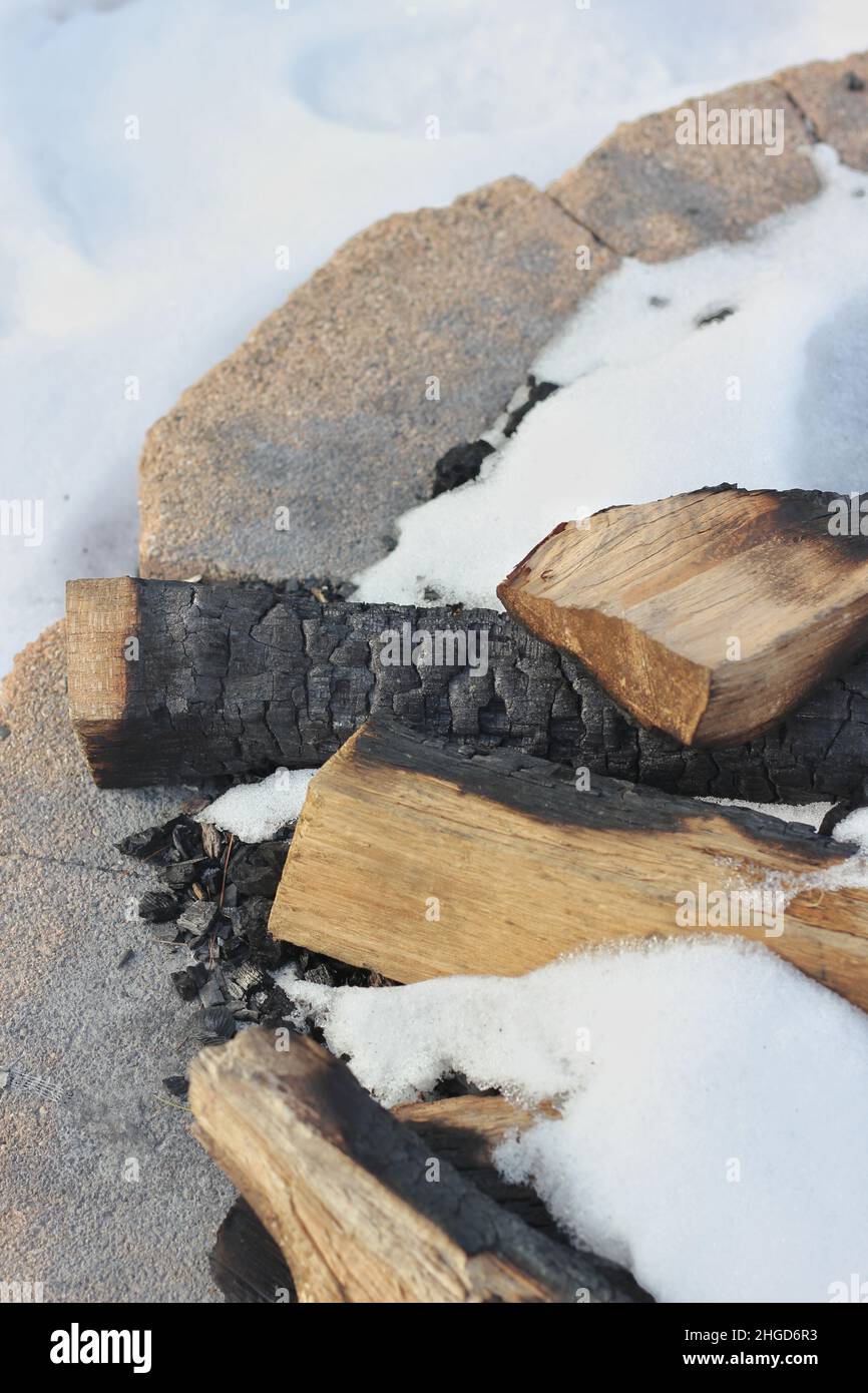 Texture burned wooden logs in hi-res stock photography and images - Alamy