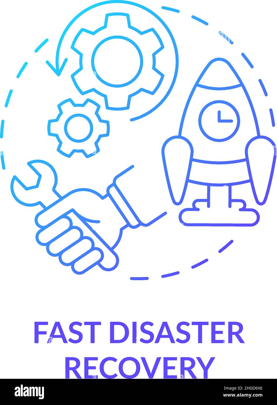 Fast disaster recovery blue gradient concept icon Stock Vector Image ... Fast disaster recovery blue gradient concept icon Stock Vector Image ...