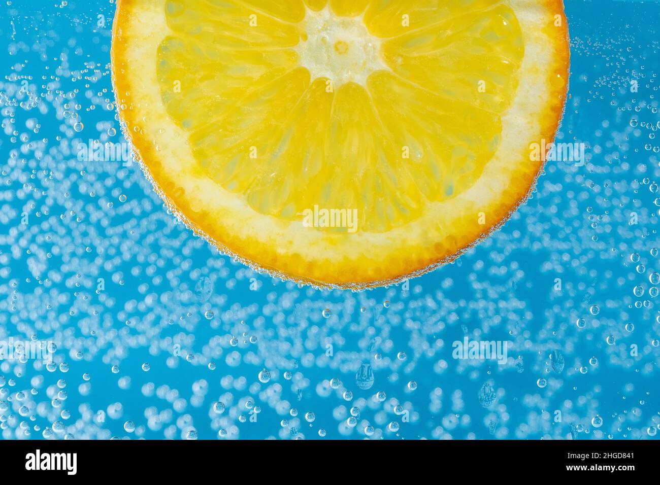 Oranges fruit underwater in water close-up, selective focus Stock Photo ...