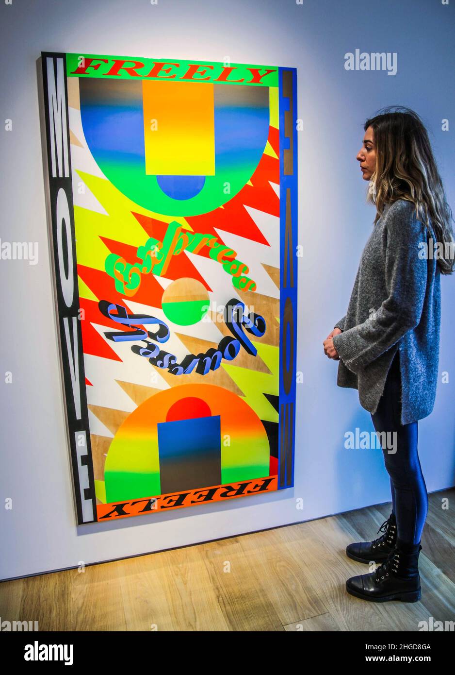 London UK 20 January 2022 Allen 2021 Acrylic and polyurethane on ...