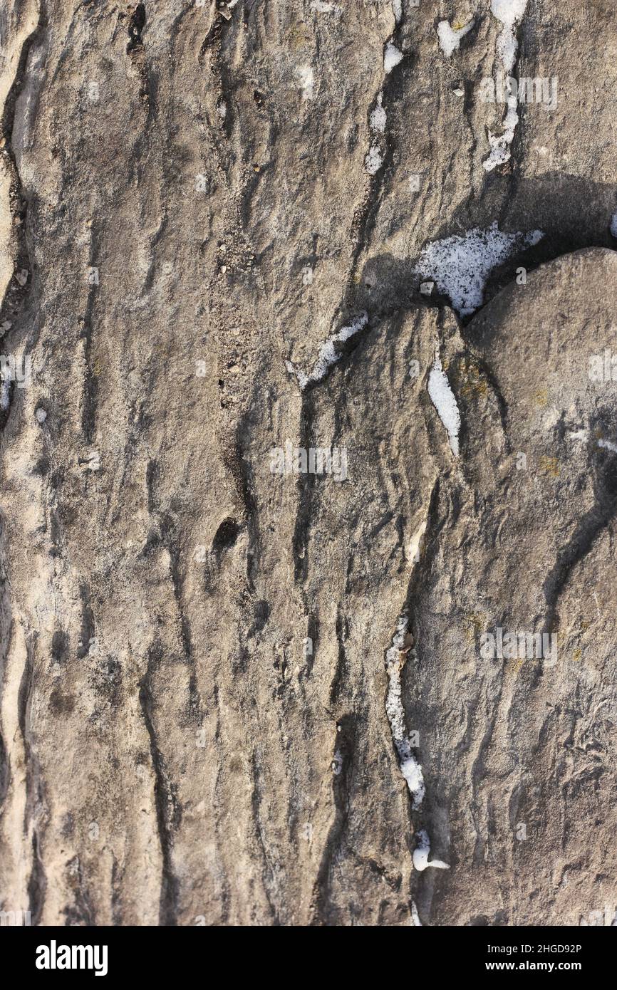 Full frame closeup of weathered limestone with striations Stock Photo ...