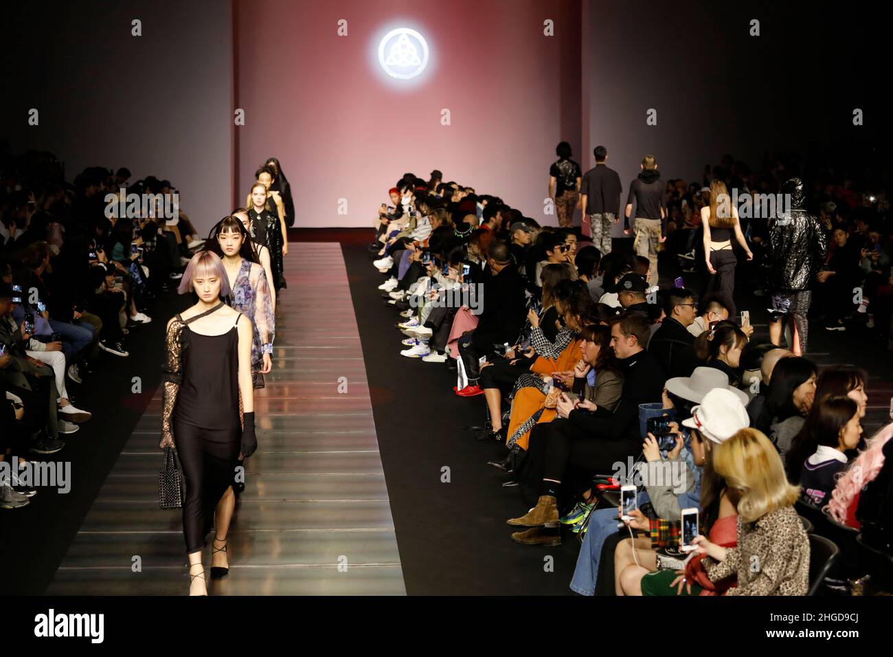 Oct 18, 2018-Seoul, South Korea-Models catwalk on the runway during an ...