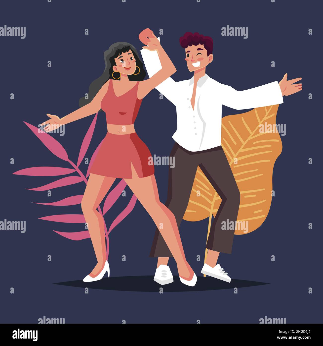 Hand drawn bachata illustration Vector illustration Stock Vector Image ...