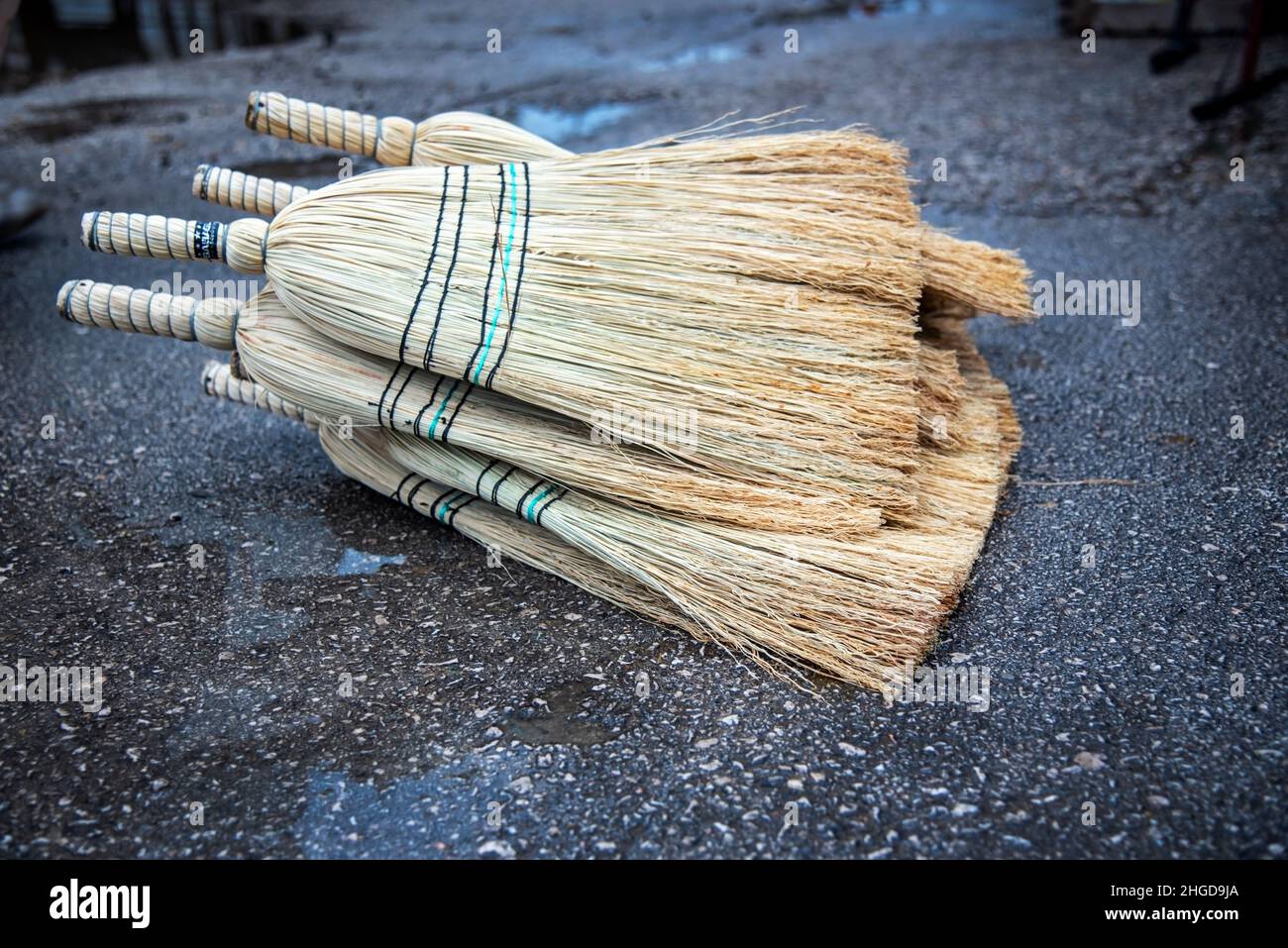 Grass brooms hi-res stock photography and images - Alamy