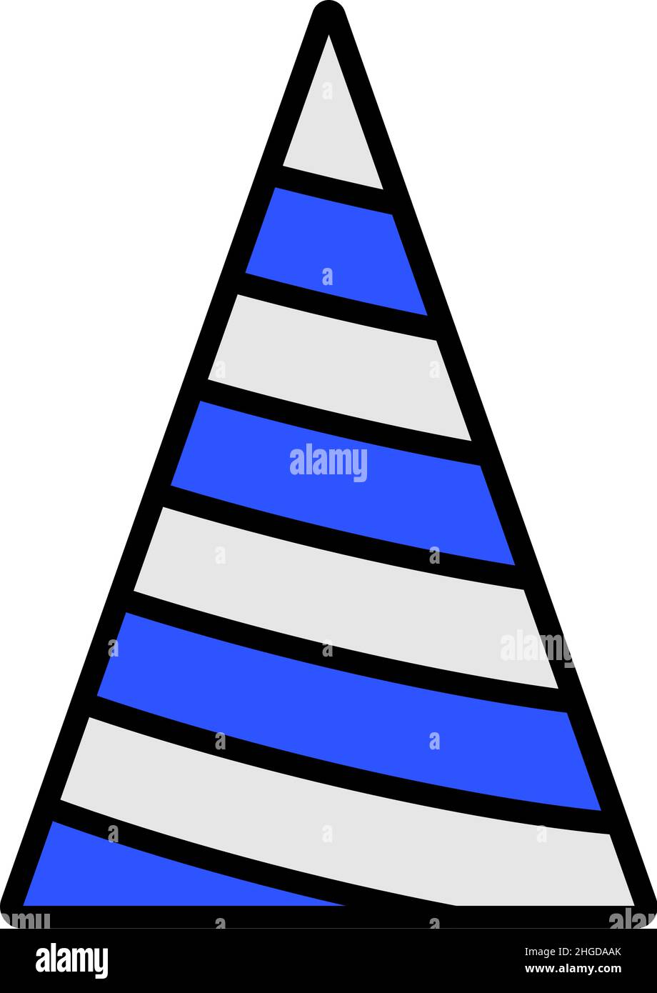 Party Cone Hat Icon. Editable Bold Outline With Color Fill Design ...