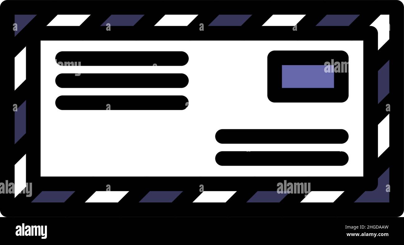 Icon Of Letter. Editable Bold Outline With Color Fill Design. Vector ...