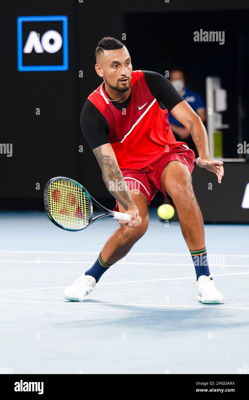 Melbourne, Australia, 20th Jan, 2022. Nick Kyrgios from Australia is in ... Melbourne, Australia, 20th Jan, 2022. Nick Kyrgios from Australia is in ...