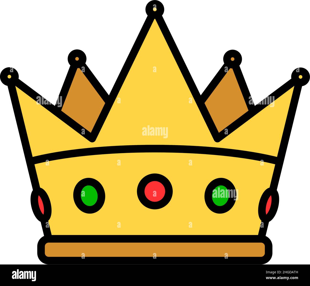 Party Crown Icon. Editable Bold Outline With Color Fill Design. Vector ...
