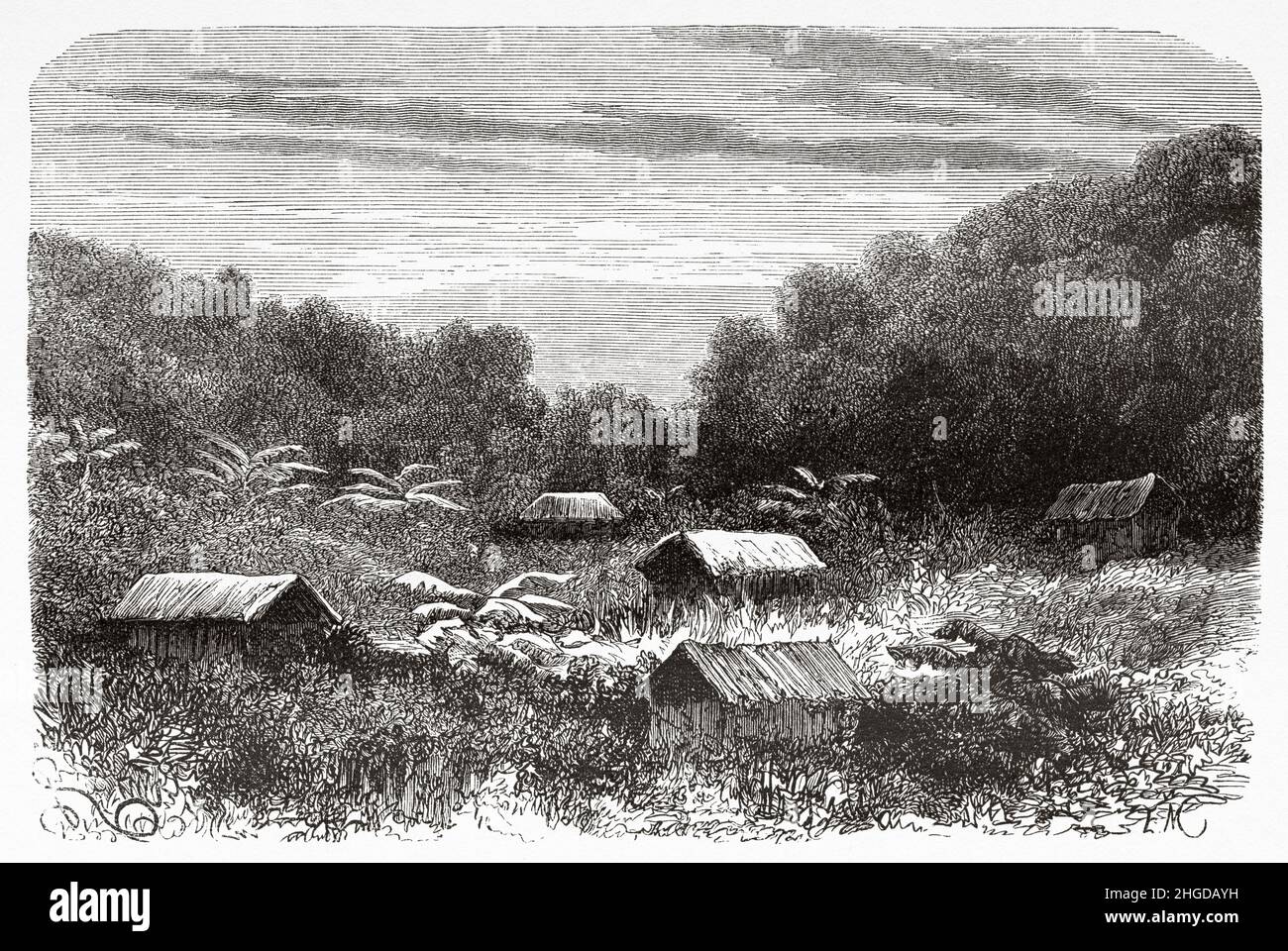 Ajoupa or small cabin of Corregidor, southern Peru. South America. Old ...