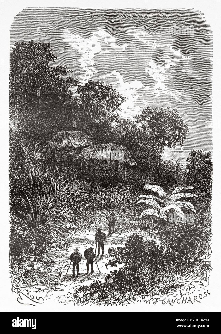 Ajoupa or small cabin of Miraflores, southern Peru. South America. Old ...