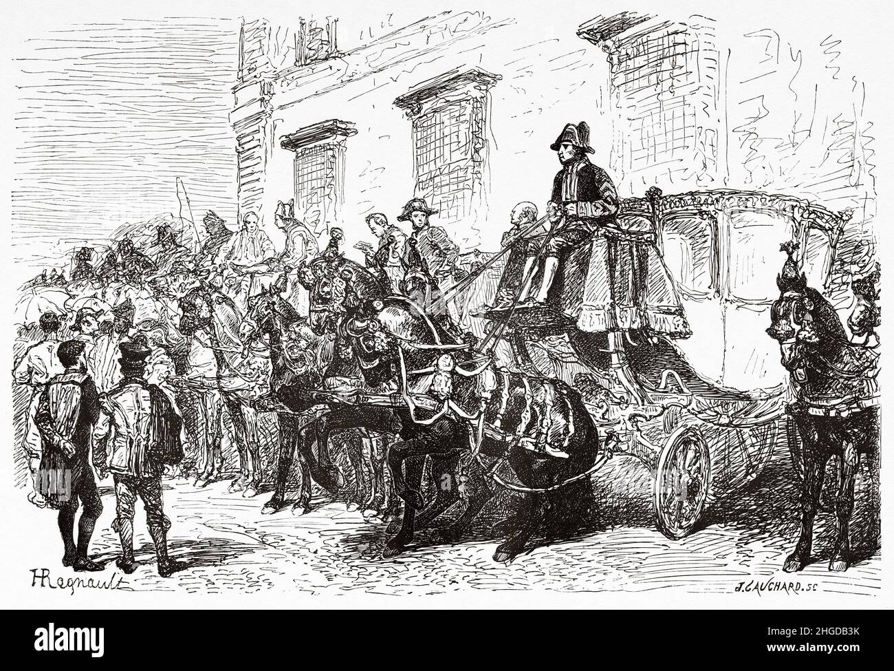 The Quirinal Palace, arriving of the cardinals, Rome. Italy, Europe ...