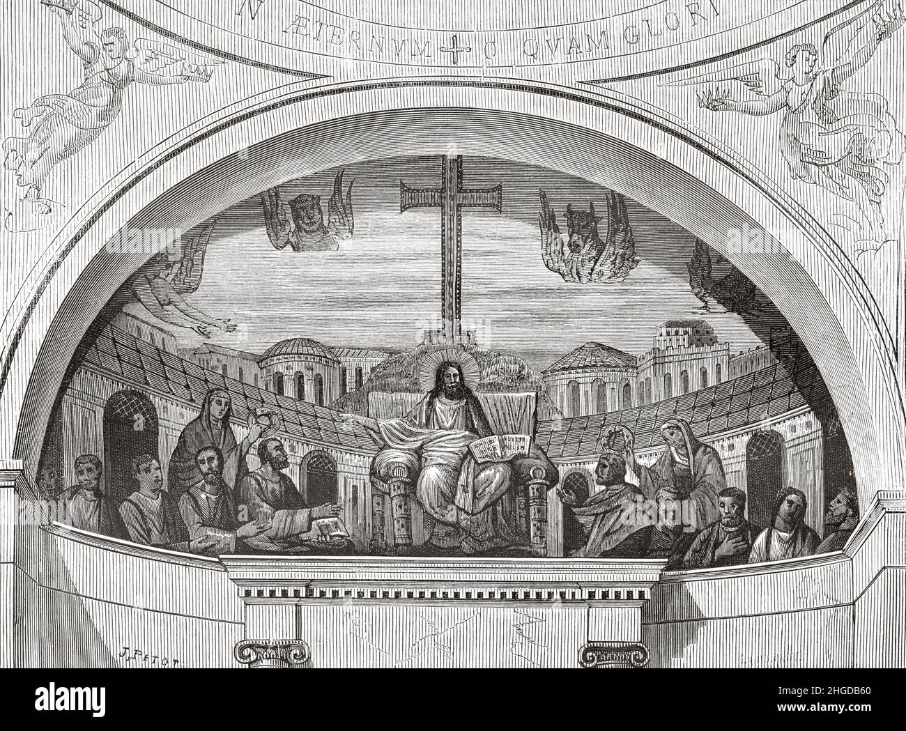 4th century mosaics, Basilica di Santa Pudenziana. Christian temple in ...