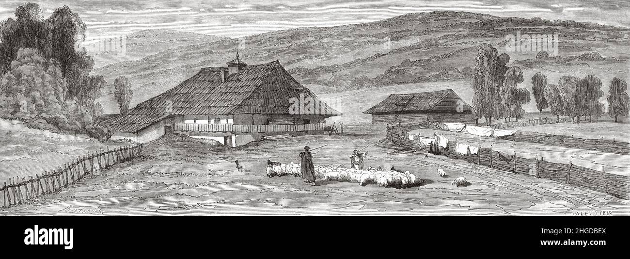 Communal home on the former military lines, Bosnian military border ...