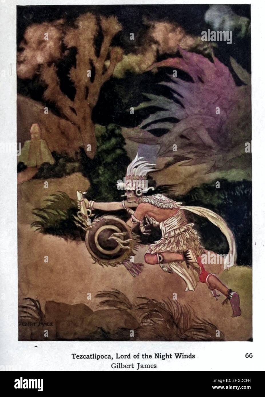 Tezcatlipoca, Lord of the Night Winds by Gilbert James [a central deity ...