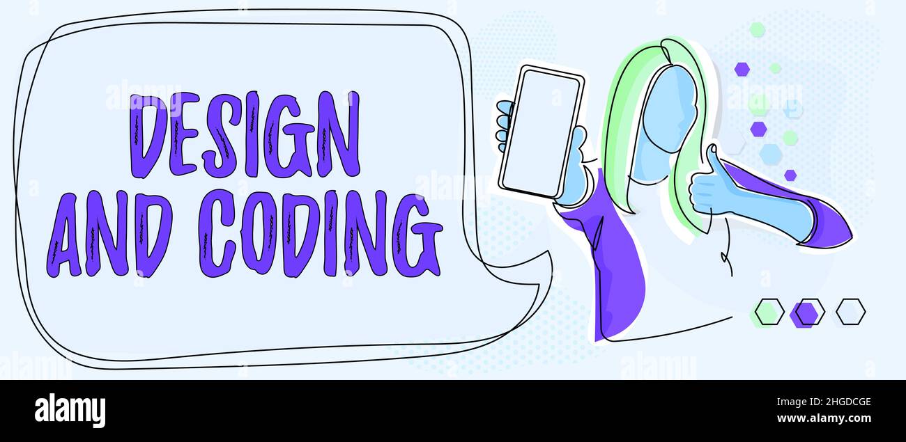 Sign Displaying Design And Coding Concept Meaning Html And Programming Cross Platform 9642