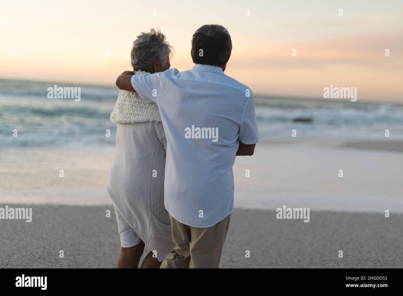Arm Around Shoulder Couple Walking