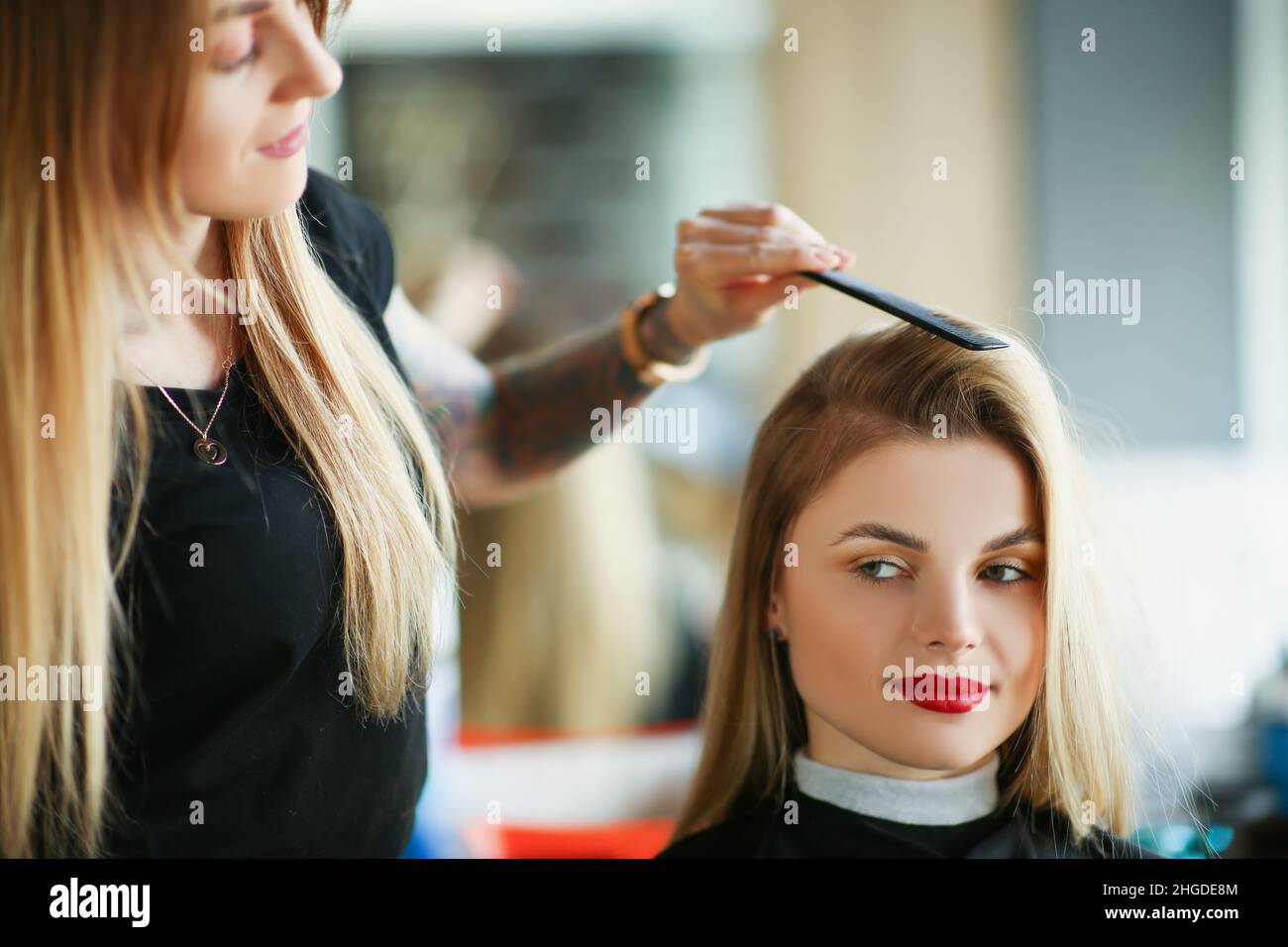 Woman hairdresser appointment using hi-res stock photography and images ...
