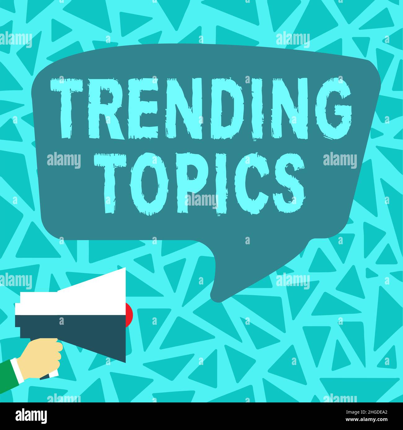 Sign displaying Trending Topics, Word Written on subject that ...