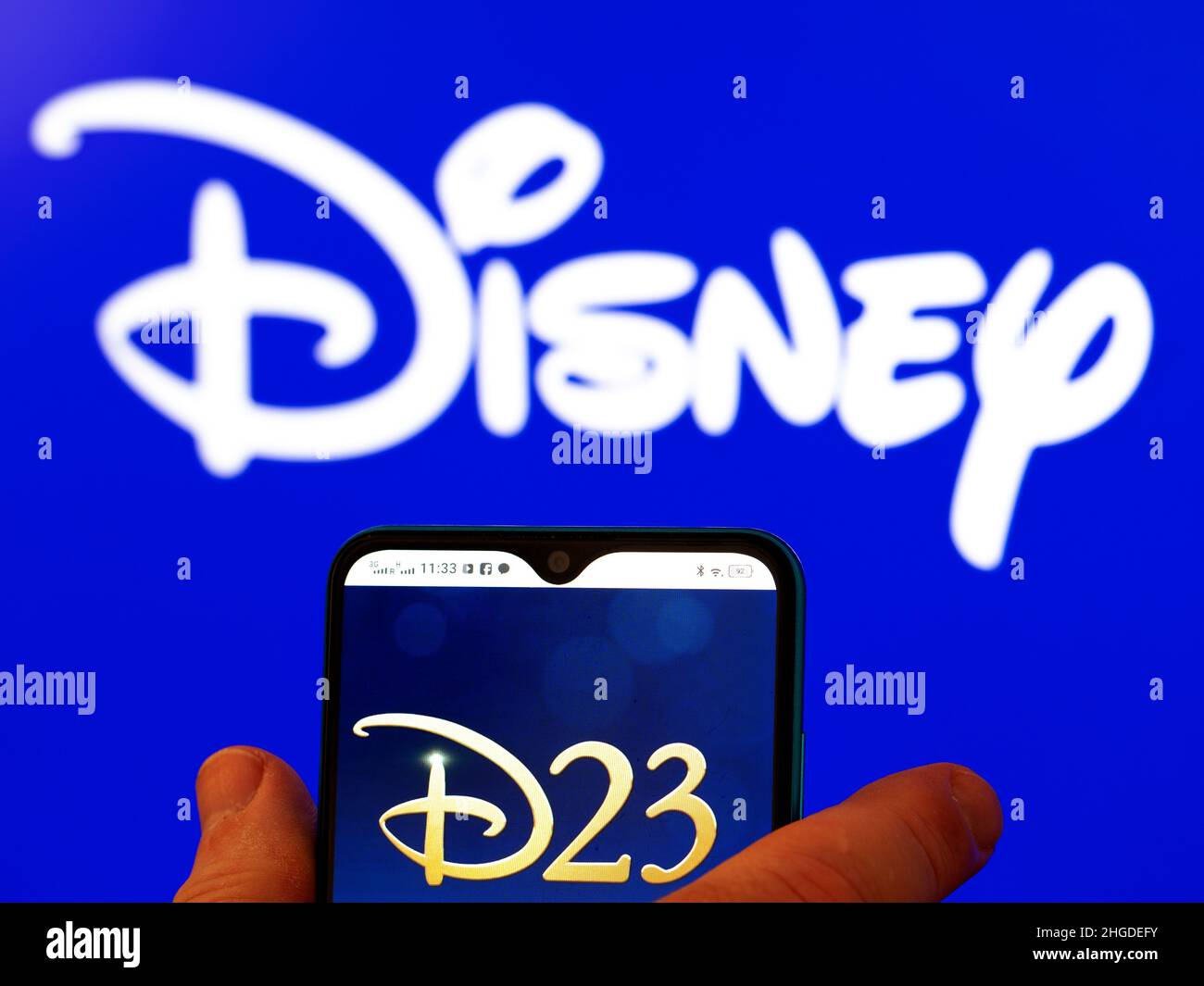 In this photo illustration, the D23: The Official Disney Fan Club logo ...