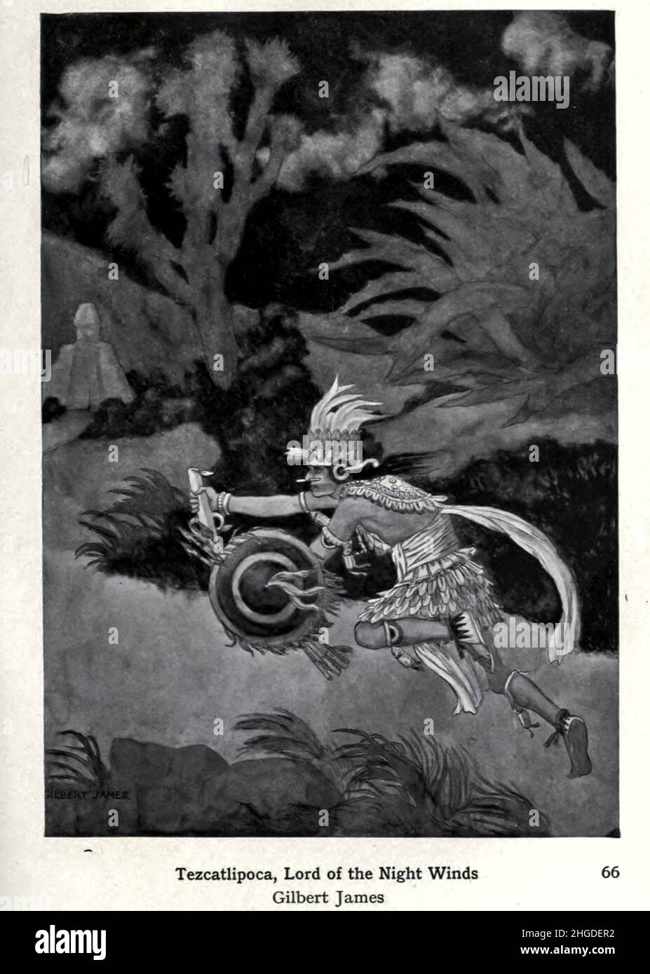 Tezcatlipoca, Lord of the Night Winds by Gilbert James [a central deity ...