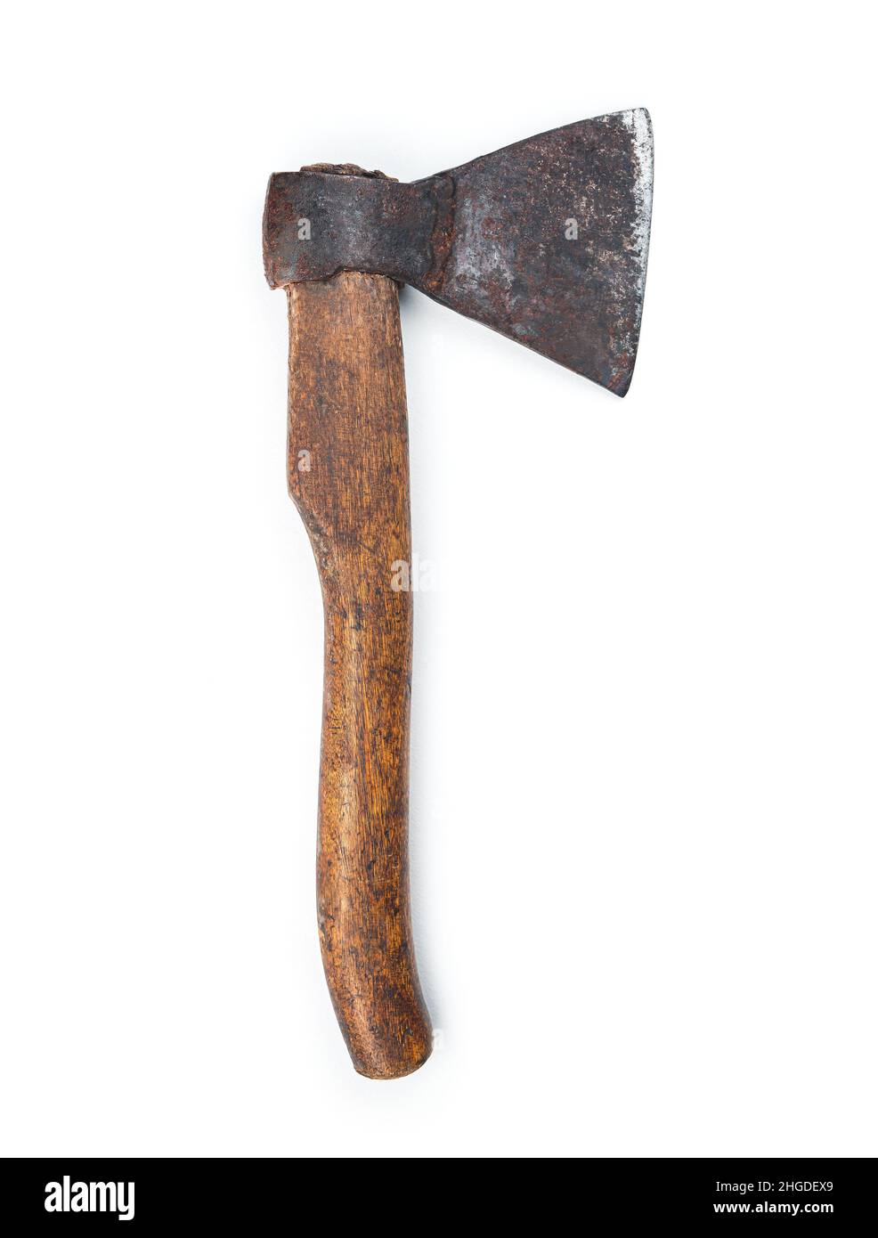 Old axe close-up on a white background. Isolate Stock Photo - Alamy
