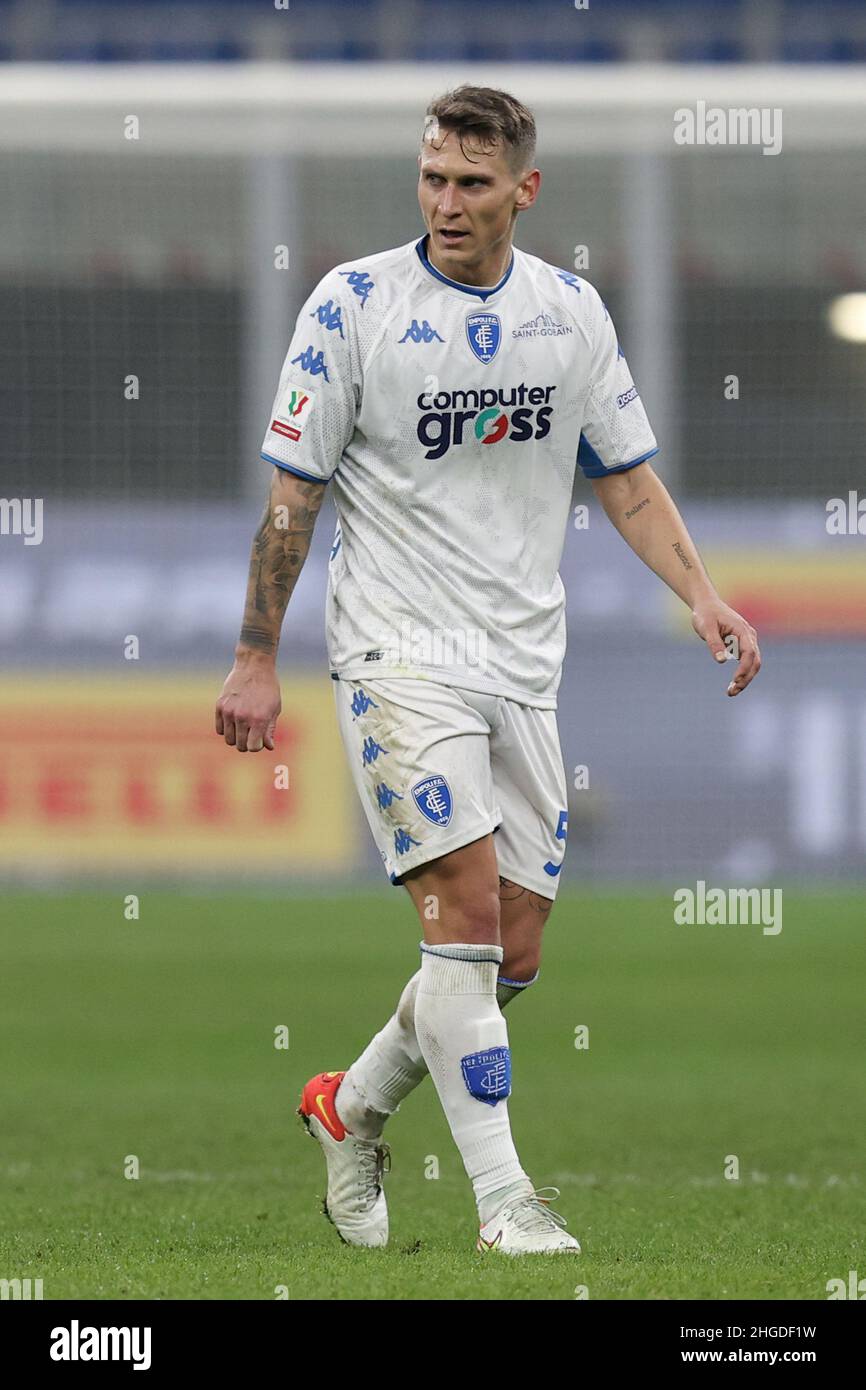 San Siro stadium, Milan, Italy, January 19, 2022, Leo Stulac (Empoli FC ...