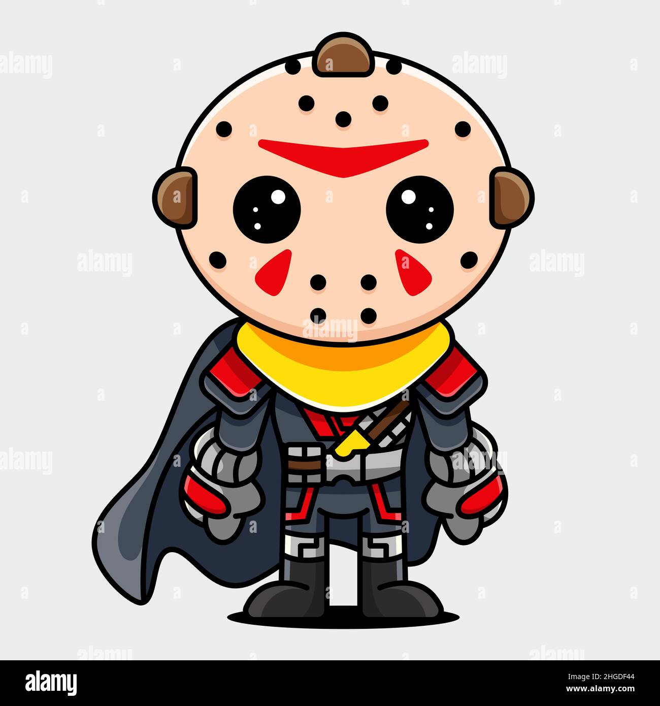 CUTE SUPER HERO MASK MASCOT LOGO Stock Vector Image & Art - Alamy