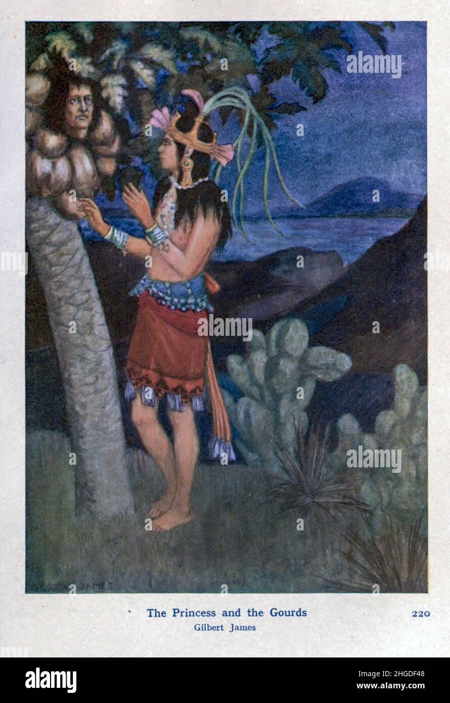 The Princess and the Gourds by Gilbert James from the book ' Myths and ...