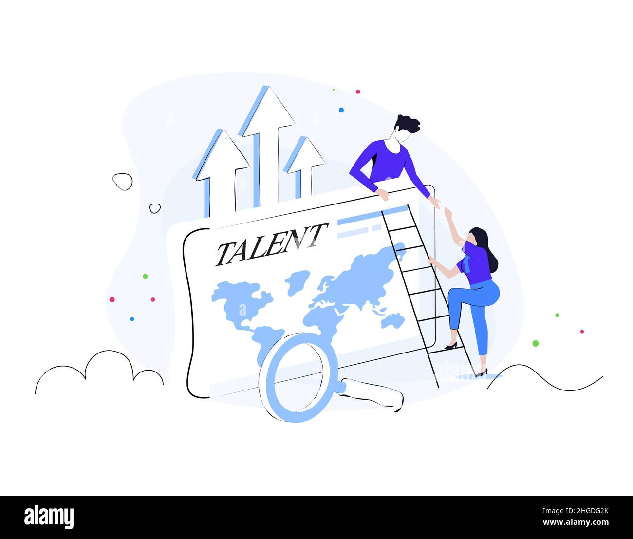 Composition with group of managers, employees or office workers ...