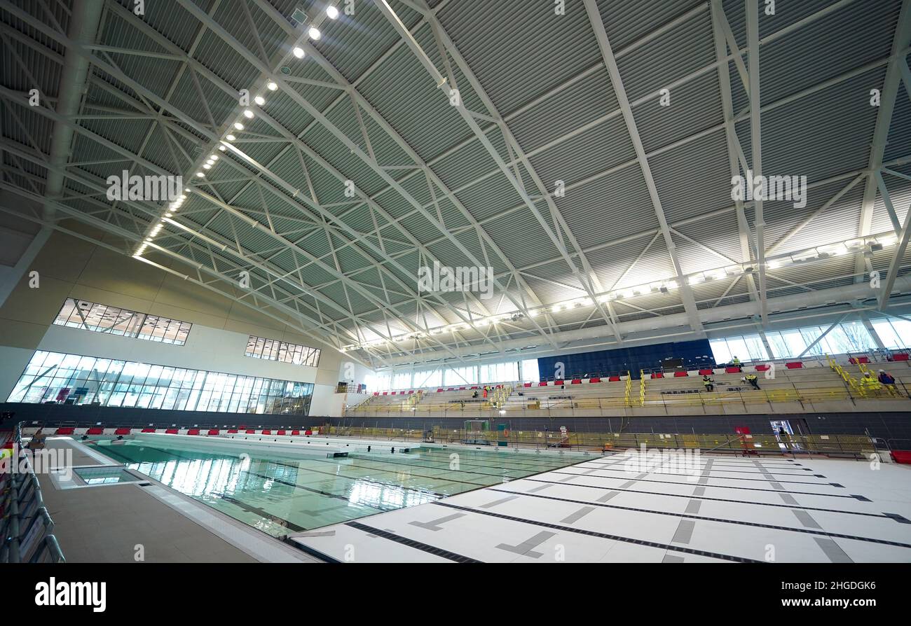 General view of as work continues at Sandwell Aquatics Centre ...