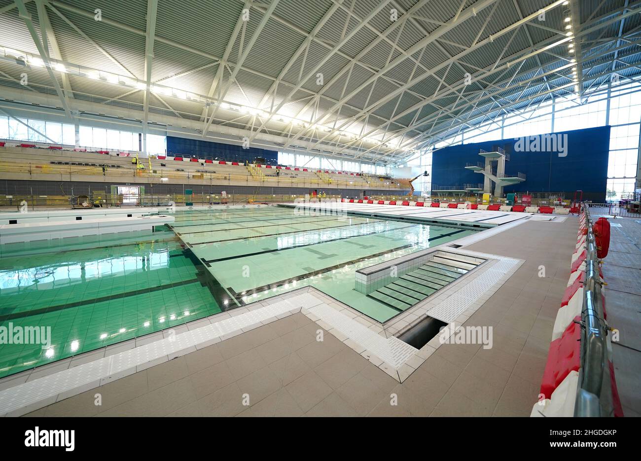 General view of as work continues at Sandwell Aquatics Centre ...