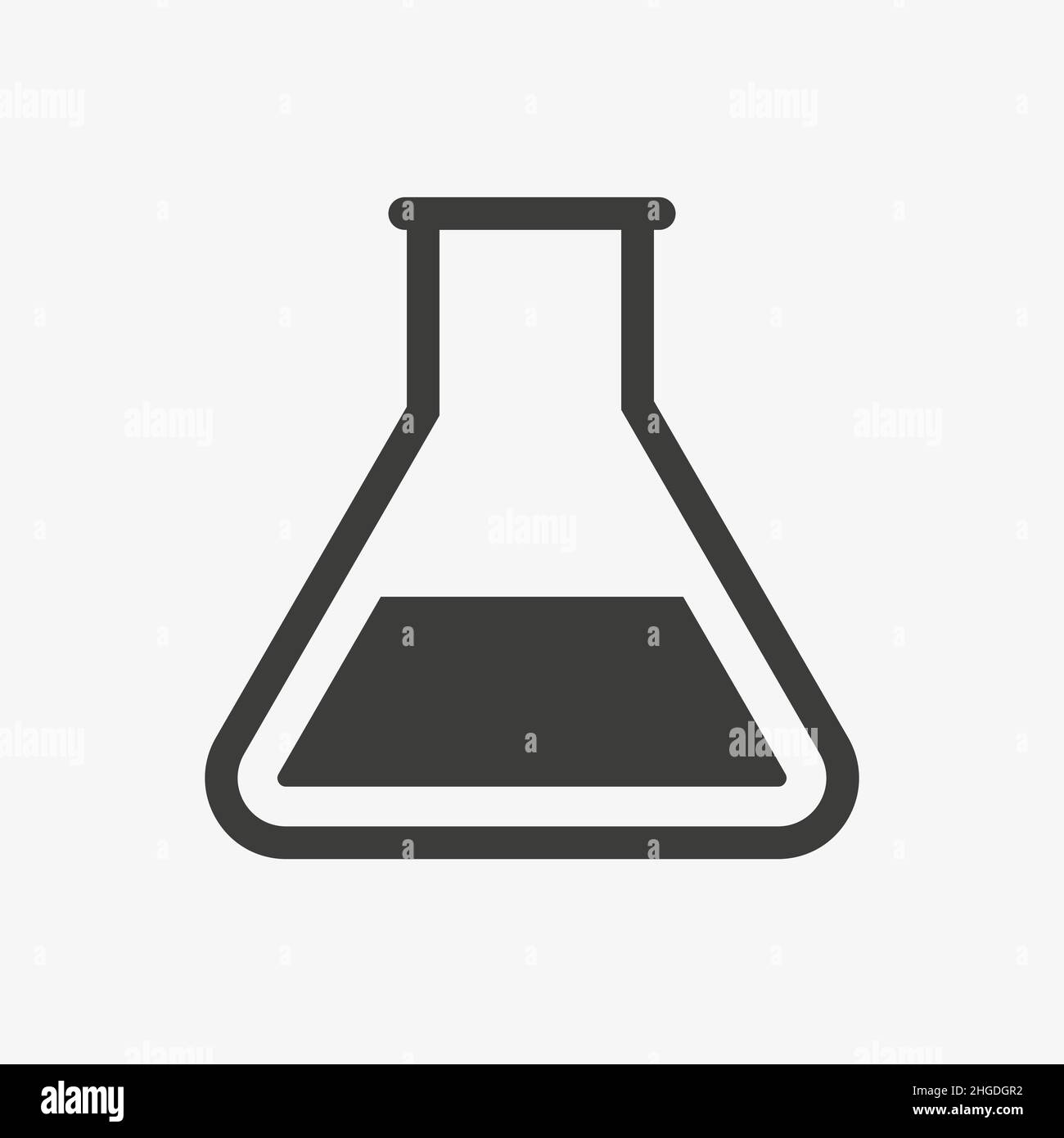 Chemical flask vector icon. Test tube pictogram Stock Vector Image ...