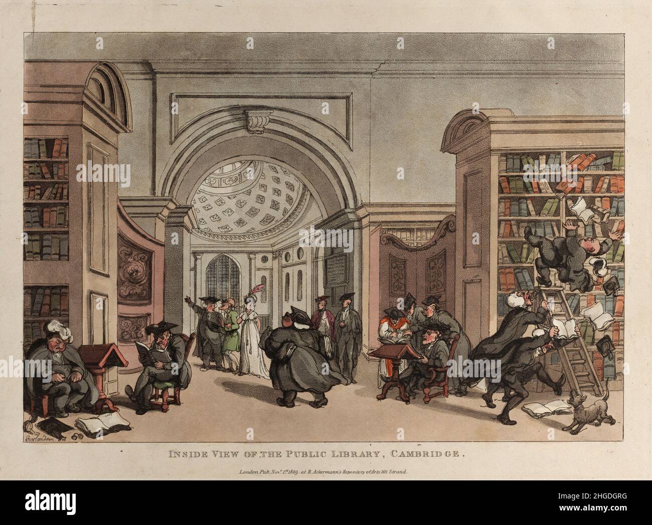 Public library illustration 1800s books hi-res stock photography and ...